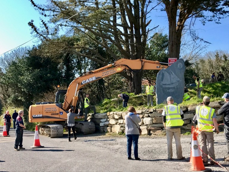 JCB and carved stone | Roaringwater Journal