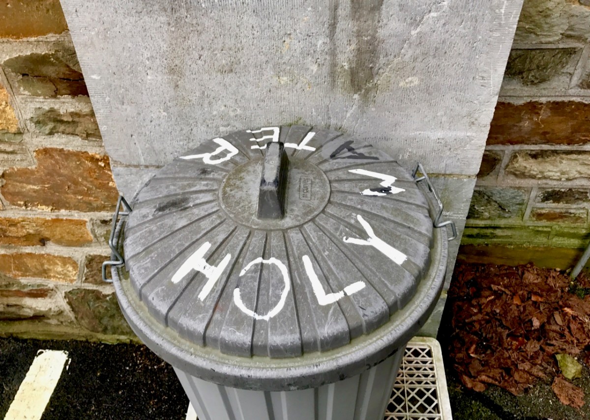 holy water bin | Roaringwater Journal
